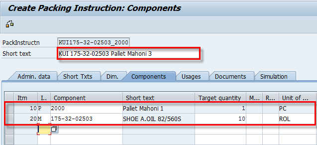 Packing Instructions & Determination – Only Ordinary Notes