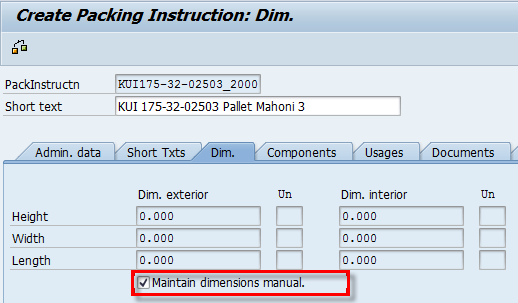 Packing Instructions & Determination – Only Ordinary Notes