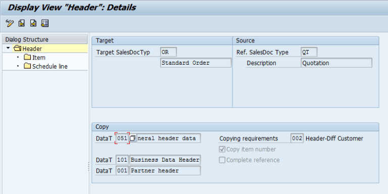 Copy Control in Sales Document – Only Ordinary Notes