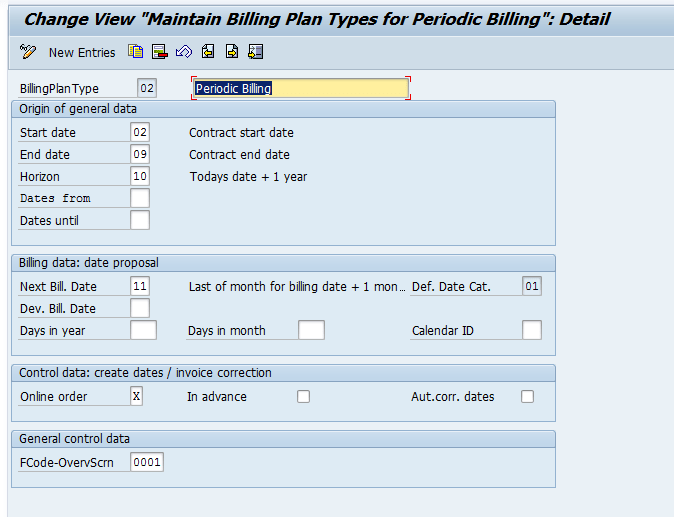 Billing Plan: Periodic Billing Part I – Only Ordinary Notes