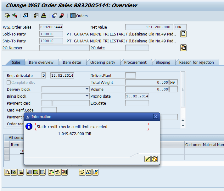 Fixed Quantity and Dates in Sales Order Document – Only Ordinary Notes